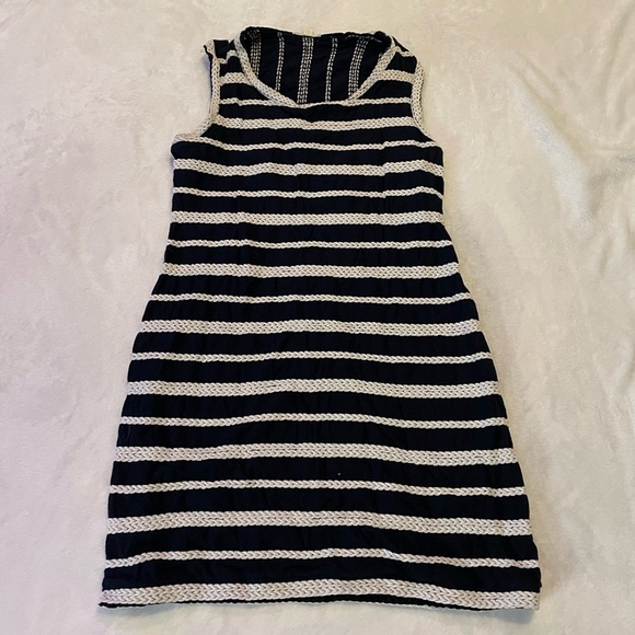 Max Studio | Dresses | Max Studio Navy Blue And White Rope Dress | Poshmark